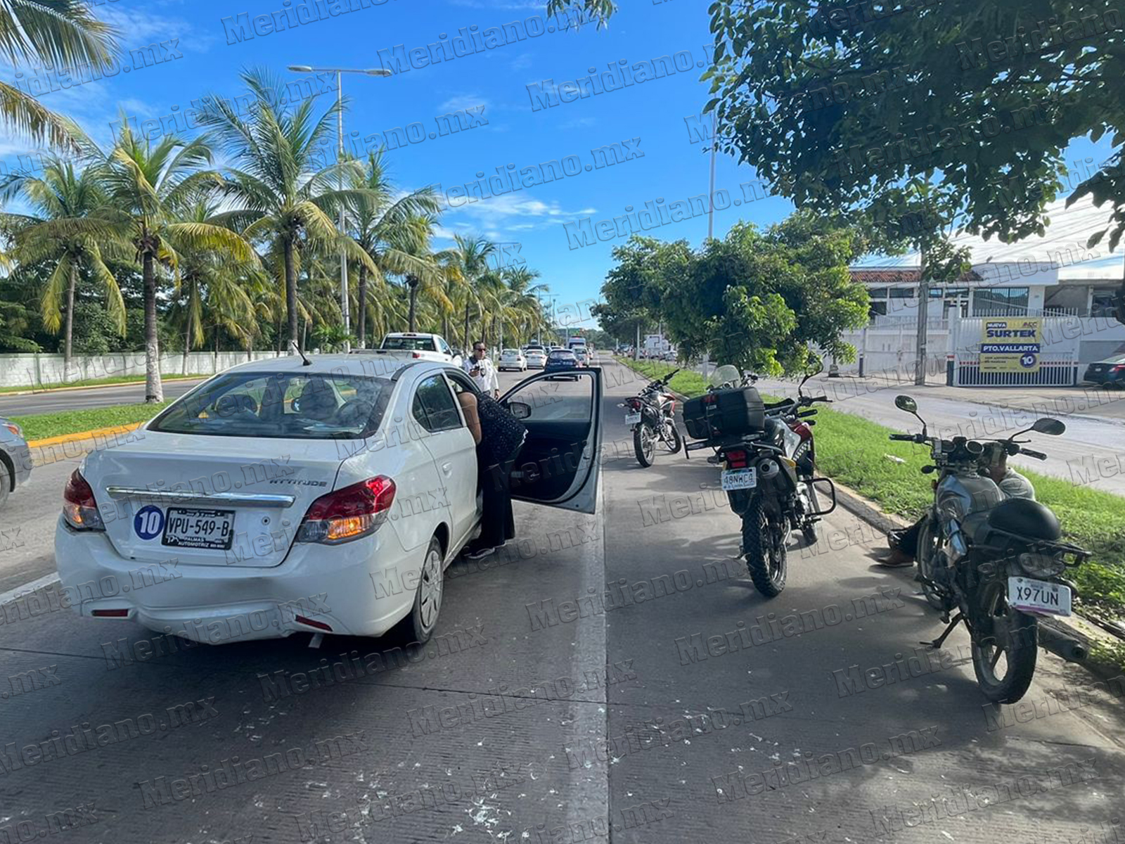 Choco Otro Motociclista En La Guadalupe Victoria Meridiano Mx